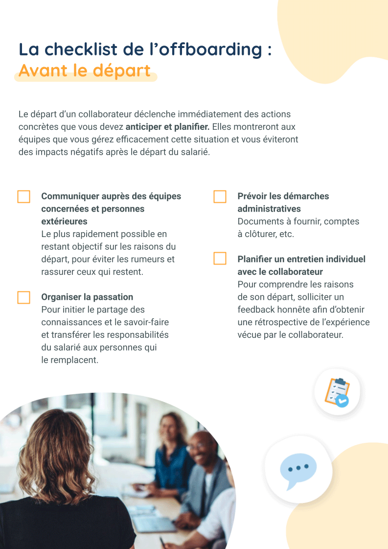 Checklist Steeple du processus d'offboarding en entreprise