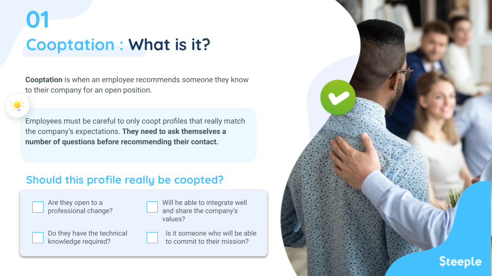 Steeple's guide to corporate recruitment by cooptation